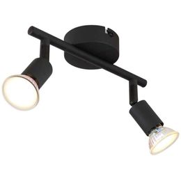 Globo Deckenstrahler Spotlampe Deckenlampe verstellbar Wohnzimmerlampe schwarz l 22 cm