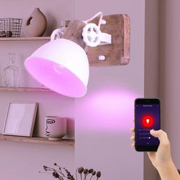 etc-shop - Smart Wand Leuchte dimmbar Wohn Zimmer Spot Lampe steuerbar per Handy im Set inkl. rgb led Leuchtmittel
