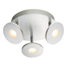 Globo Led Deckenstrahler Deckenlampe runde Spots Opal Aluminium 25 cm Wohnzimmer Schlafzimmer