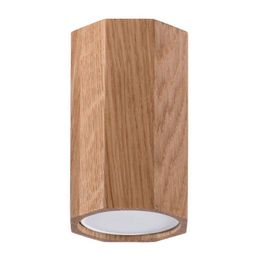 etc-shop - Deckenleuchte Holzlampe Deckenspot Eiche h 10 cm Wohnzimmerleuchte 1 Flammig