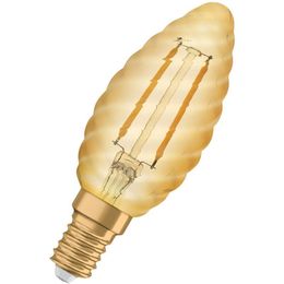 LED-Lampen, Vintage-Edition, 12 Watts Ersatz, E14, B-shape, 2400 Kelvin, Warm Comfort Light, Klares Glas, single Pack - Osram