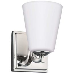 etc-shop Wandleuchte Lampe Schlafzimmerleuchte aufwärts Glas Flurleuchte weiß silber E27