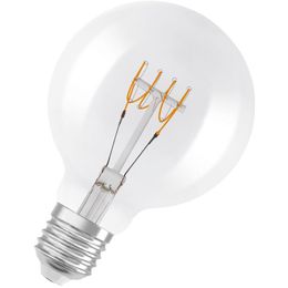 Osram - Dimmbare LED-Lampen, Vintage-Edition, 40 Watts Ersatz, E27, G95-shape, 2700 Kelvin, Warm weiß, Klares Glas, single Pack