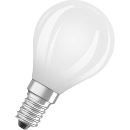 Dimmbare Filament led Lampe mit E14 Sockel, Kaltweiss (4000K), Tropfenform, 6.5W, Ersatz für 60W-Glühbirne, matt, led Retrofit classic p dim - Osram