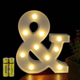 Minkurow - Leuchtende Buchstaben, Alphabet, leuchtende LED-Lampe, Buchstaben-Lichter, Buchstaben-Deko, batteriebetrieben, für Party, Hochzeit,