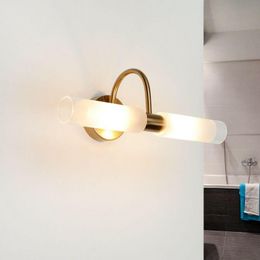 Licht-Erlebnisse Elegante Wandlampe Spiegelleuchte Badezimmer - Messing