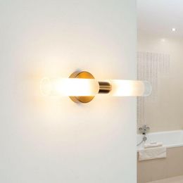 Licht-Erlebnisse Spiegelleuchte Badezimmer Wandleuchte in Messing - Messing