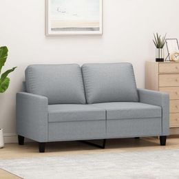 2-Sitzer-Sofa Hellgrau 120 cm Stoff - Grau - Prolenta Premium