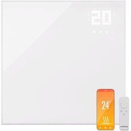 Klarstein Infrarotheizung mit Thermostat, 360W Elektroheizung, Smart Home Bild-Infrarotheizung zur Wandmontage, ir mit App-Steuerung & Erkennung offener