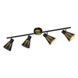 Design Decken Lampe Balken Leuchte Esszimmer Strahler Gold Spot verstellbar Trio Leuchten 800300432