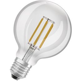 LEDVANCE Led Stromsparlampe, Filament Globe mit E27 Sockel, Warmweiß (3000K), 4 Watt, ersetzt herkömmliche 60W-Leuchtmittel, besonders hohe Energieeffizienz