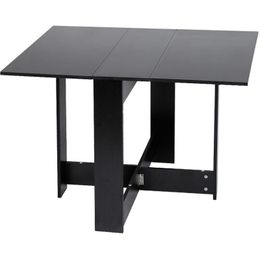 Klapptisch Esstisch Tisch klappbar Raumwunder 103×76×73.4cm Tisch 4 Farben Möbel[Schwarz]