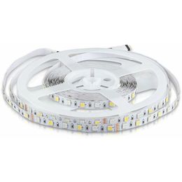 V-TAC LED-Streifen SMD5050 8W/m 5m 60 LED/m 12V RGB + 4000K IP20 10mm