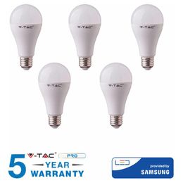 V-TAC - 5 led glühbirnen 11W E27 samsung warmweiss natürlich kalt