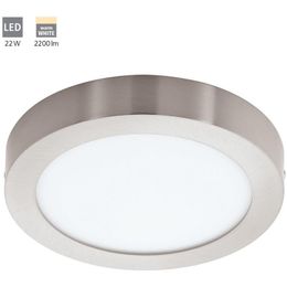 94527 fueva 1 led Aufbauleuchte Deckenleuchte nickel-matt, rund 22W Ø30cm 3000K - Eglo