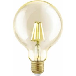 Eglo Vintage Leuchtmittel E27 Vintage Glühbirne led Retro Filament Leuchtmittel, Glas klar, 4 Watt 320 Lumen 2200 Kelvin warmweiß, DxH 9,5x13,5 cm