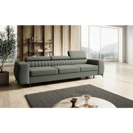 Big Sofa Couchgarnitur FARGO Megasofa mit Schlaffunktion Stoff Vogue Wintermoos
