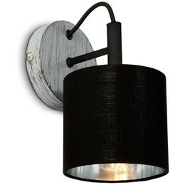 Leuchten luri - Wand-& Deckenleuchte - 2737014 - Textilschirm - Silver Crafted - 1-flammig - E14 Fassung max. 25 Watt - ø 12 cm - Briloner