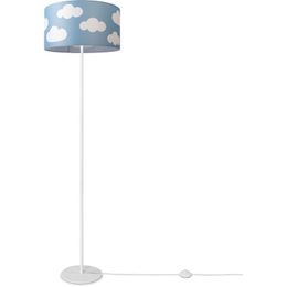 Paco Home Stehlampe Kinderlampe Kinderzimmer Stehleuchte Lampenschirm Sterne Mond Design 8 (Ø38 cm), Stehleuchte Einbein - Weiß