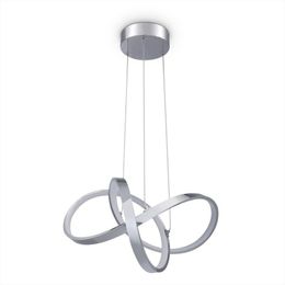 Led Pendellampe Deko Wohnzimmer Lampe Esstisch Pendelleuchte Büro Zeitlos Modern Typ 3, Chrome - Weiß - Paco Home