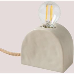 SKLUM Tischlampe aus Keramik Fiana Creme-Beige - Creme-Beige