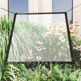 Tolletour - Wasserdichte Transparente Plane mit Ösen Wetterfeste Strapazierfähige Vordächer und Planen für Gartenmöbel Pflanzen Gewächshaus Pet Hutch