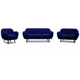 Sofa Set adamo 3-2-1 in diversen Stoff und Farbvarianten