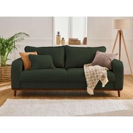 Lisa Design - Billie – 3-sitzer sofa – aus cord - grün - Grün