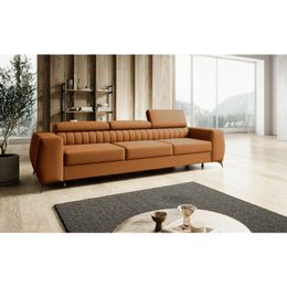 Big Sofa Couchgarnitur fargo Megasofa mit Schlaffunktion Stoff Vogue Amber