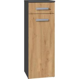 Stilvoller Badezimmerschrank mit Tür und Schublade – modernes in Anthrazit & Artisan Eiche - Anthrazit & Artisan Eiche