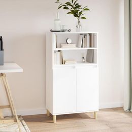 MAISONCHIC Sideboard Wohnzimmer-Anrichte,Highboard Weiß 60x36x110 cm Holzwerkstoff FSW17535