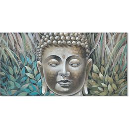 Buddha Bilder Rechteckiges graues Bild - 70x140x3cm - Gris - Signes Grimalt
