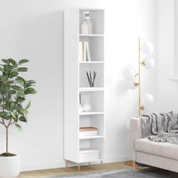 Sideboard Highboard für Wohnzimmer - Schrank Kommode Anrichte Weiß 34,5x32,5x180 cm Holzwerkstoff -FV62761