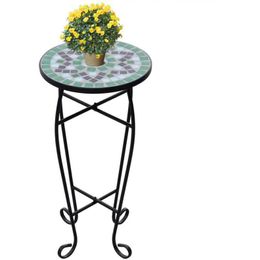 Sweiko - mosaik Beistelltisch Tisch Bistrotisch Blumenständer Grün 26367