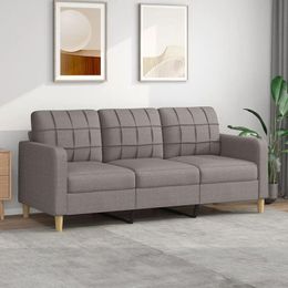 3-Sitzer-Sofa,Sofas gerade Taupe 180 cm Stoff vidaXL