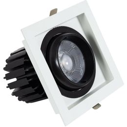 LEDKIA LED-Downlight Strahler 18W COB Schwenkbar 360º Eckig Schnitt 125x125 mm CRI90 Expert Color Anti-Flicker Kaltes Weiß 6000K 24°140 mm