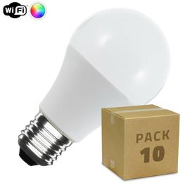 LEDKIA 10er Pack LED-Glühbirnen E27 6W 806 lm A60 Smart WiFi rgbw Dimmbar rgbw 200º