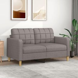 Bonnevie - 2-Sitzer-Sofa,Sofas gerade Taupe 140 cm Stoff vidaXL