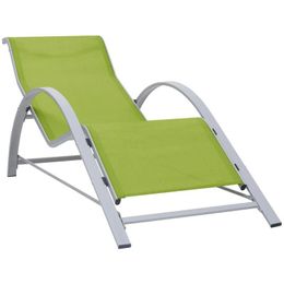 Bonnevie - Sonnenliege,Liegestuhl,Relaxliege Textilene und Aluminium Grün NCEIN84562