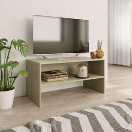 TV-Schrank, TV-Lowboard, tv Möbel, Fernsehschrank Moderner Stil Sonoma-Eiche 80x40x40 cm Holzwerkstoff NMKS12574 MAISONCHIC