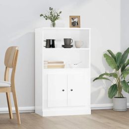 MAISONCHIC - Sideboard Wohnzimmer-Anrichte,Highboard Hochglanz-Weiß 60x35,5x103,5 cm Holzwerkstoff FSW96804 - Weiß