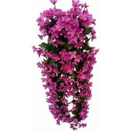 Minkurow - 4 Blütenblätter zum Aufhängen, künstliche Blumen, künstliche Glyzinien-Hängeblumen für Hochzeit, Heimdekoration (Fuchsia)