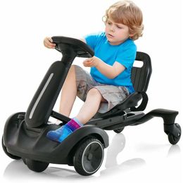 Goplus - Kinder Driftkart, Gokart mit 2-Fach verstellbarem Sitz & Driftfunktion bis 4,8 km/h, Elektroauto mit Sicherheitsgurt, Hupe &