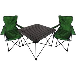 Mojawo 3tlg Campingmöbel Set Anglerstühle-MCM3001+2xMPO2432-Grün