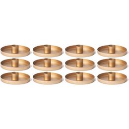 Novaliv - 12x Standkerzenhalter Stabkerzenhalter 12x Gold - 12x Gold