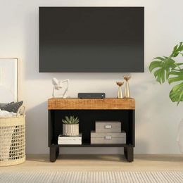MAISONCHIC - TV-Schrank, TV-Lowboard, tv Möbel, Fernsehschrank Moderner Stil 60x33x43,5 cm Massivholz Mango NMKS46339