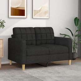 Bonnevie - 2-Sitzer-Sofa,Sofas gerade Schwarz 120 cm Stoff vidaXL