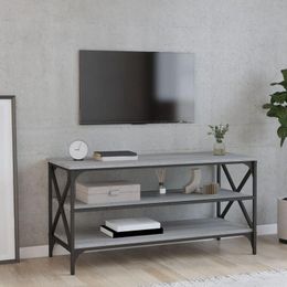 TV-Schrank, TV-Lowboard, tv Möbel, Fernsehschrank Moderner Stil Grau Sonoma 100x40x50 cm Holzwerkstoff NMKS66355 MAISONCHIC