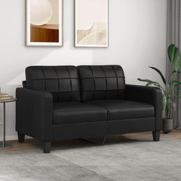 Bonnevie - 2-Sitzer-Sofa,Sofas gerade Schwarz 140 cm Kunstleder vidaXL