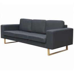 MAISONCHIC 3-Sitzer Sofa Loungesofa Couch Modern Stoff Dunkelgrau DE64995